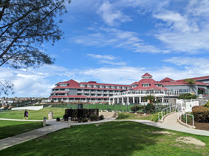 The iconic Hotel Del Coronado stands like a red-roofed castle, where beach dreams come with room service.Add to Conversation