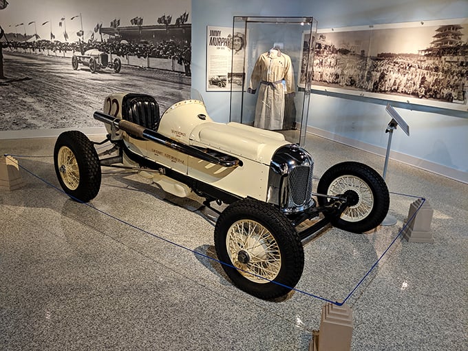 This vintage sprint car looks deceptively simple until you realize there's no seatbelt. These drivers didn't just race&mdash;they performed death-defying acts of courage.