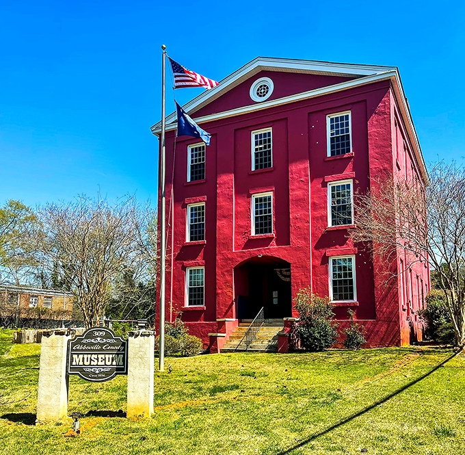 The Abbeville County Museum's bold red exterior houses history that's anything but dull. Like a good storyteller, it commands attention before sharing its tales.
