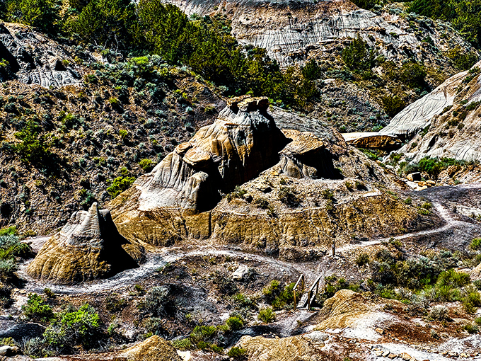 Nature's sculpture garden stretches to the horizon, each formation a masterpiece shaped by millions of years of artistic erosion.