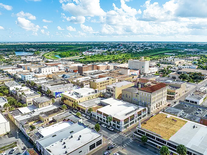 From above, Brownsville reveals itself as a perfect grid of possibility nestled between river and rolling hills.