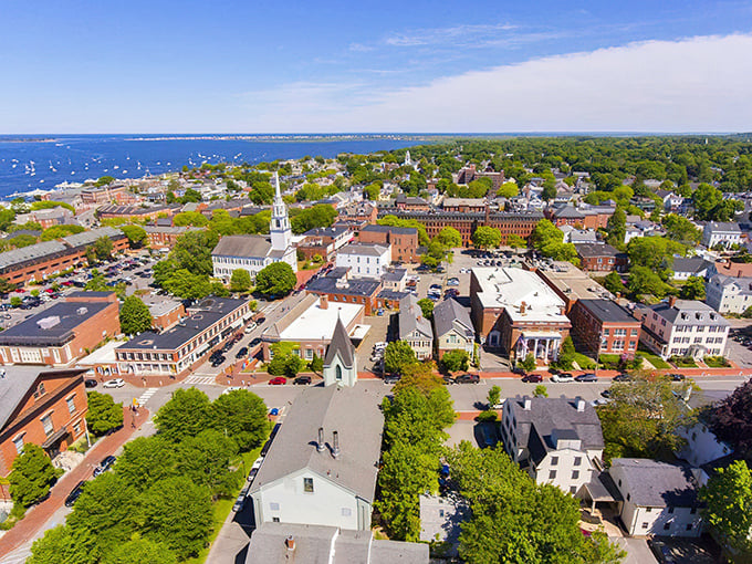 From above, Essex reveals itself as a perfect marriage of village and nature, where forest green meets ocean blue in a landscape that defies time.
