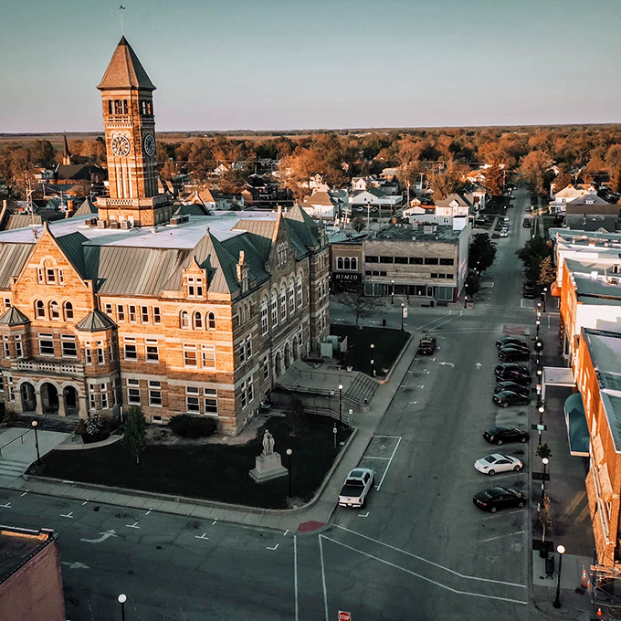 Charleston's historic courthouse anchors a town where affordability meets livability, proving retirement dreams don't require winning the lottery.