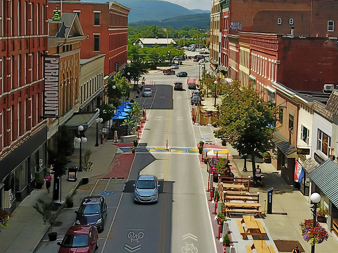 From above, Rutland reveals itself as a perfect small city nestled against Vermont's green mountains&mdash;human-scaled, walkable, and utterly charming.