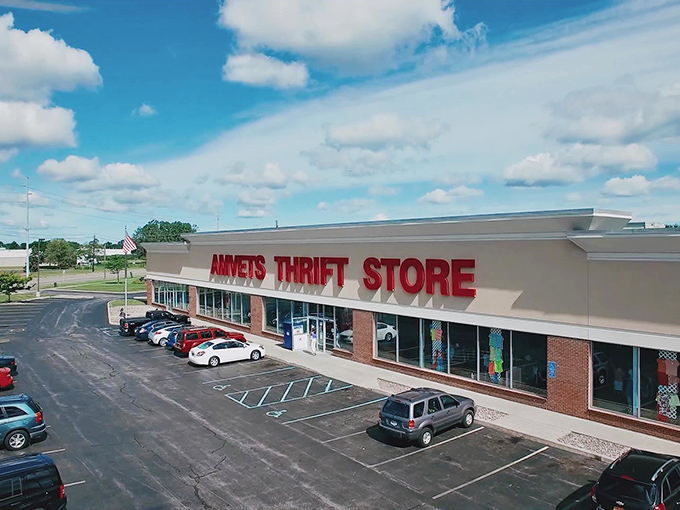 From above, the AMVETS kingdom stretches across the landscape &ndash; a retail realm where treasure hunters gather daily.