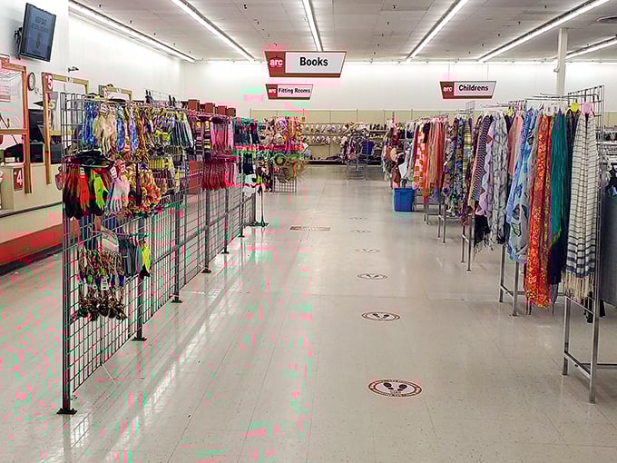 The main thoroughfare—clean, organized, and inviting, with clear signage pointing the way to your next great find or unexpected treasure hunt victory.