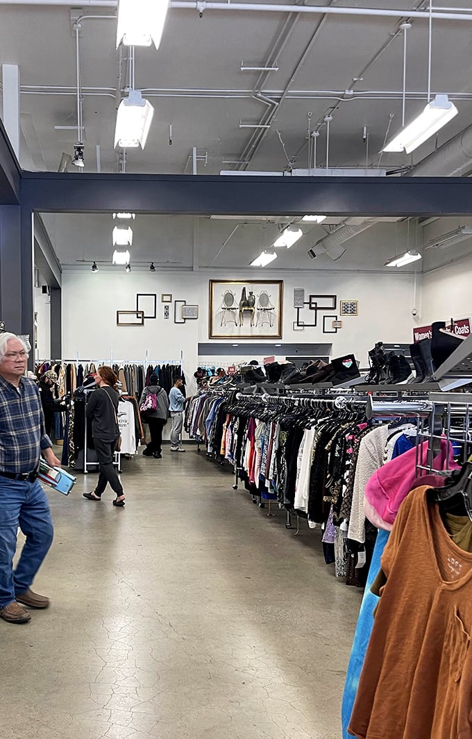 The main floor spreads before you like a retail archaeology site where past and present cheerfully collide.