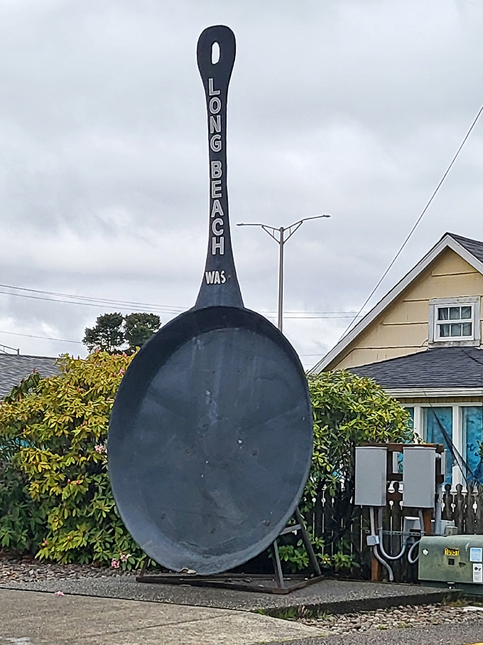 From this angle, you can appreciate the sturdy construction that's allowed this quirky attraction to weather decades of coastal elements while maintaining its charm.