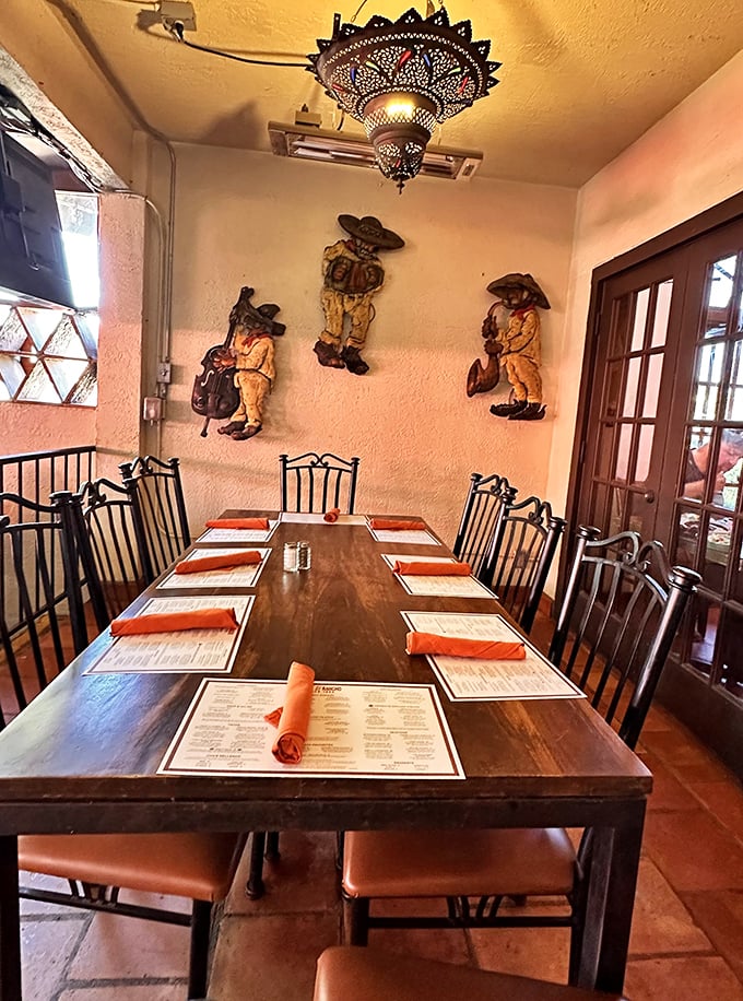 These mariachi-themed wall decorations aren't just ornaments &ndash; they're silent witnesses to decades of birthdays, anniversaries, and Tuesday night queso cravings.