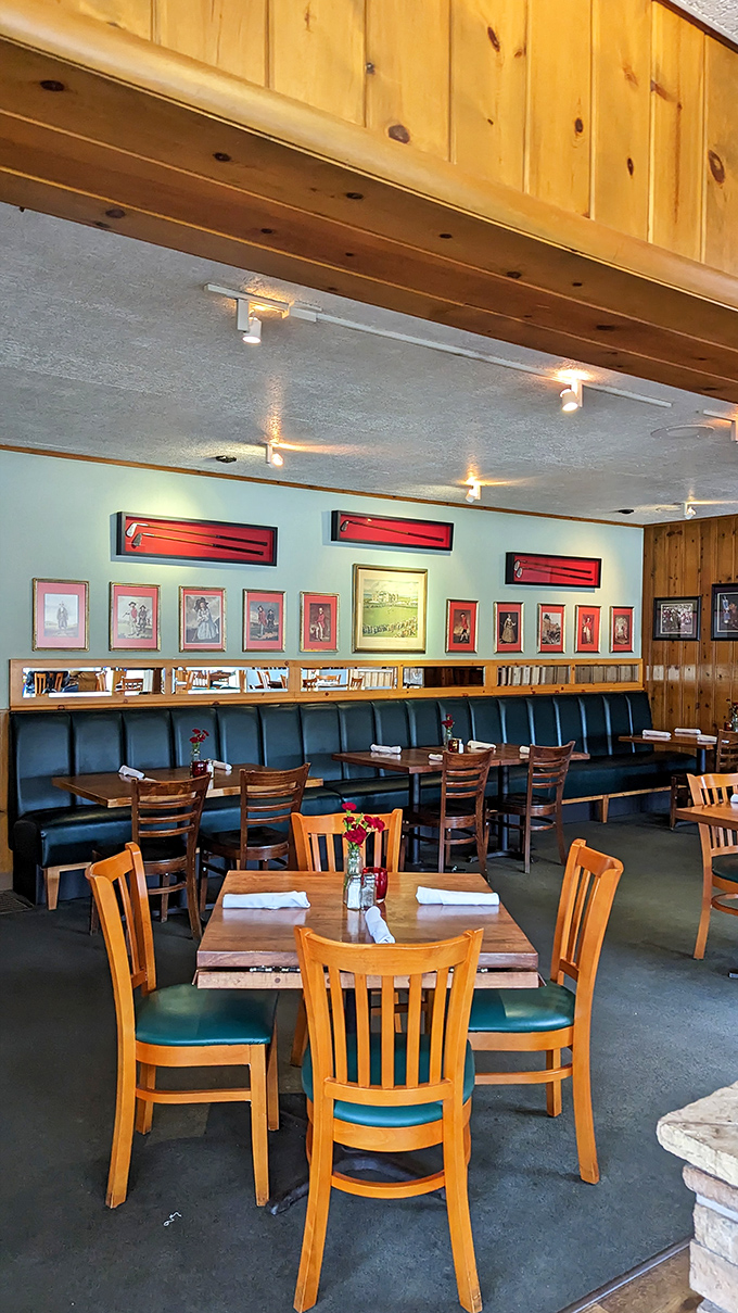 Cozy booths and warm wood tones create intimate dining spaces perfect for everything from first dates to fiftieth anniversaries.