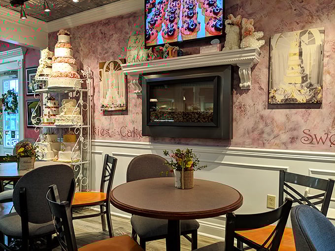 The bakery counter&mdash;where staff members perform the sacred ritual of transferring dreams from display case to pink box.