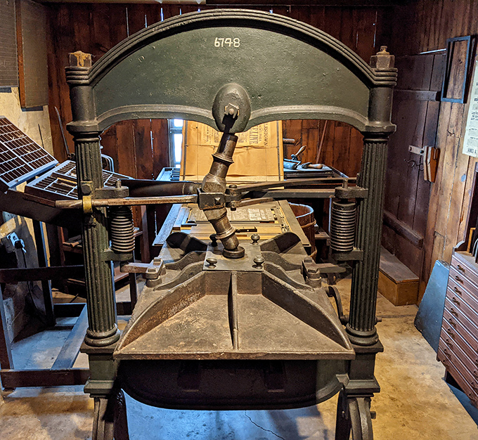 The original information superhighway! This antique printing press revolutionized communication long before anyone dreamed of smartphones or social media.