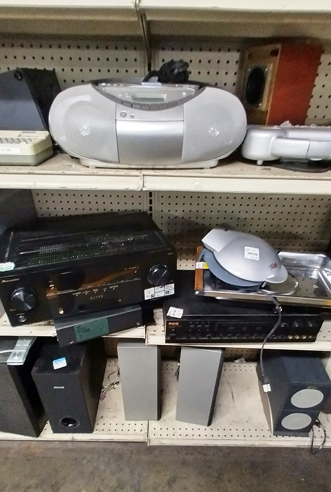 Vintage audio equipment that hipsters pay premium prices for elsewhere sits waiting for music lovers who appreciate both nostalgia and value.