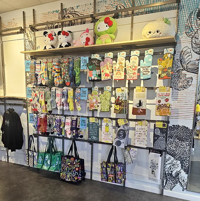 Whimsical socks, cheeky kitchen towels, and plush mascots&mdash;temptations lined up to test every impulse shopper&rsquo;s resolve.