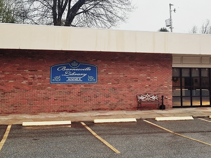 The Barnesville Library Annex: proof that good things come in brick packages, and that small towns understand the value of quiet places.