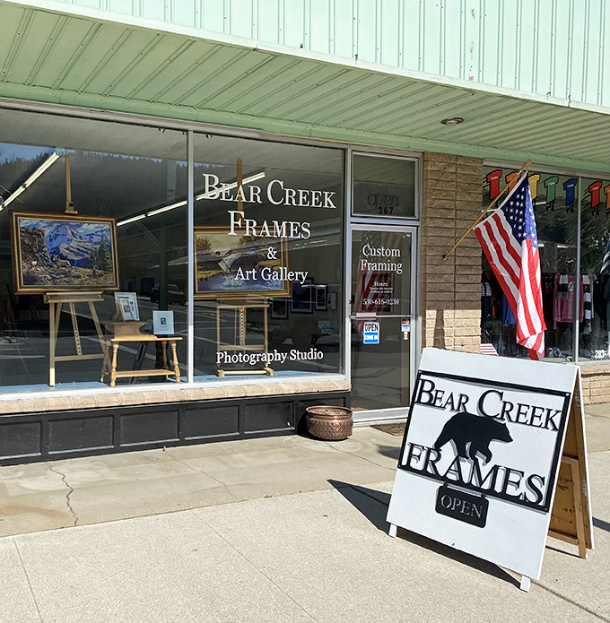 Bear Creek Frames showcases local artists' interpretations of the surrounding natural beauty, bringing the outdoors inside through creative expression.