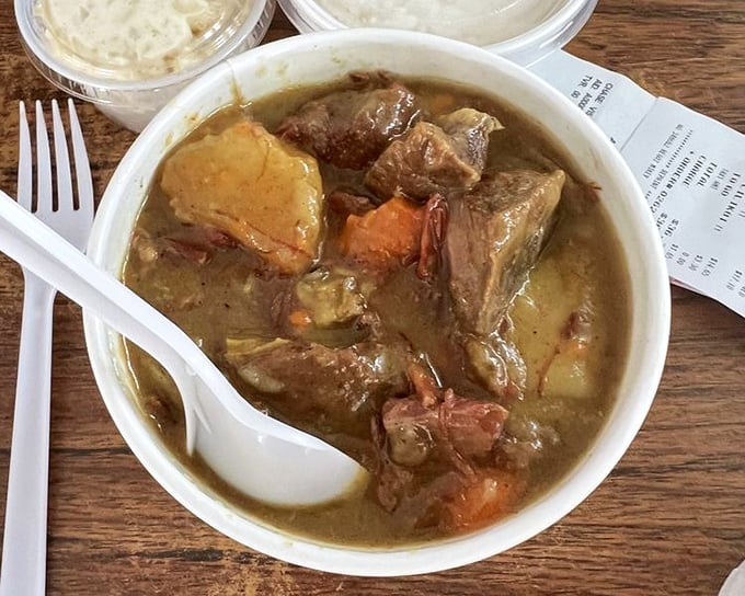 A bowl of beef curry that whispers "take a nap after this" but is so worth the food coma that follows. Comfort in a bowl.