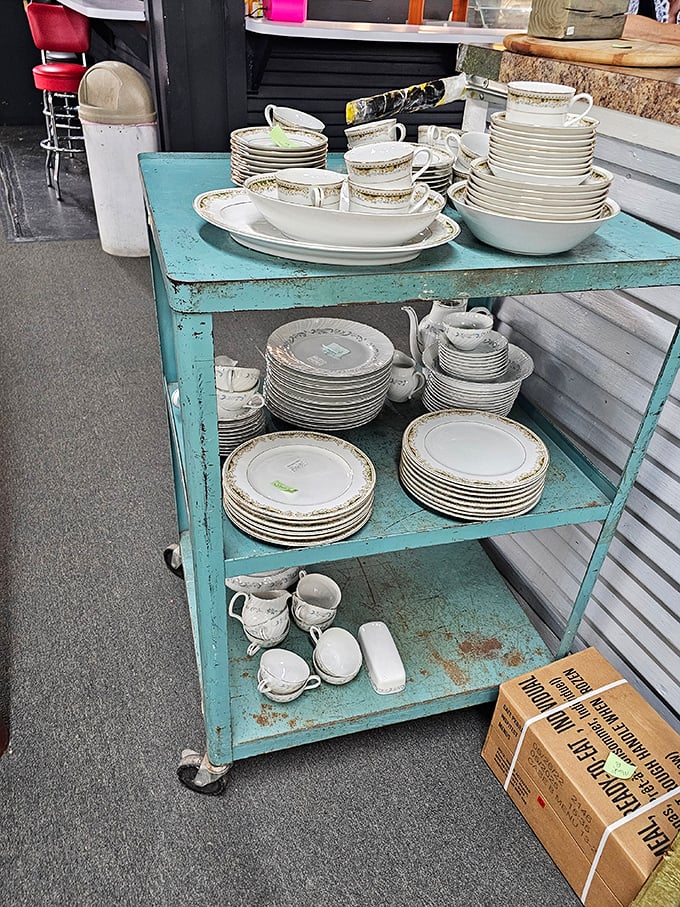 The turquoise cart that launched a thousand dinner parties. These dishes have stories to tell, and they're just waiting for you to write the next chapter.