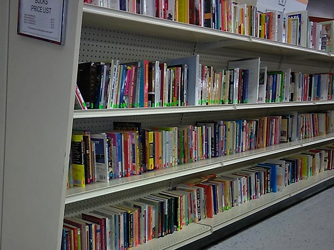 The book section &ndash; where dog-eared paperbacks and pristine hardcovers create a library of possibilities for just a few dollars each.