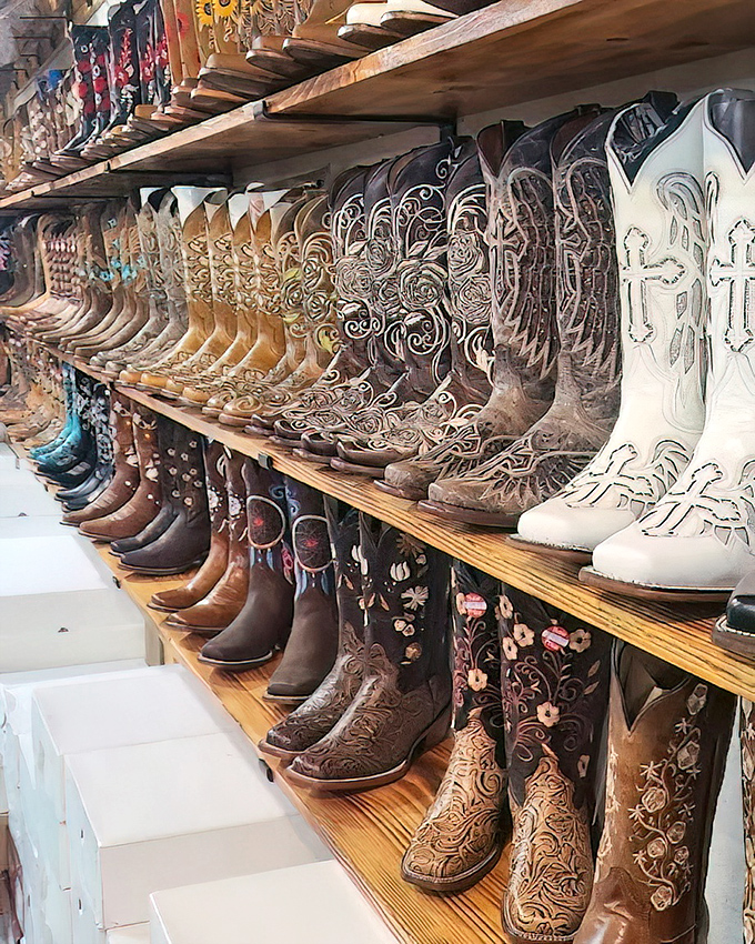 These aren't just cowboy boots&mdash;they're wearable Southern sculptures, lined up like soldiers in a leather-scented army of style.