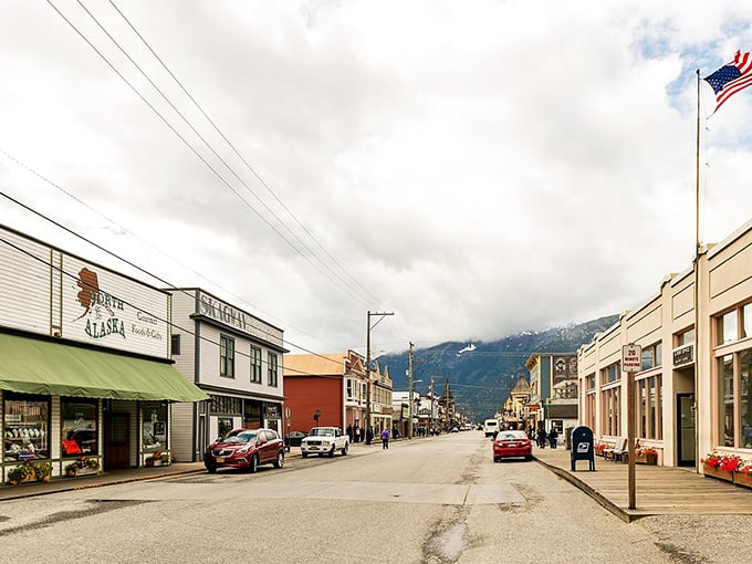 Broadway Avenue stretches toward mountain vistas, a main street that makes your hometown's look like it needs to step up its backdrop game.