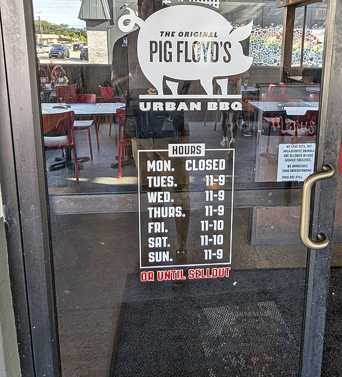 Posted hours remind you to plan accordingly&mdash;closed Mondays means Tuesday becomes your new favorite day.