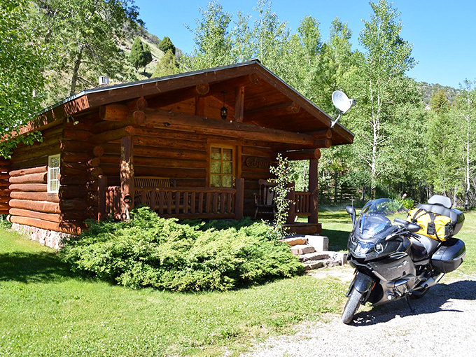Rustic log cabins offer affordable retirement living where morning coffee on the porch comes with complimentary mountain panoramas.