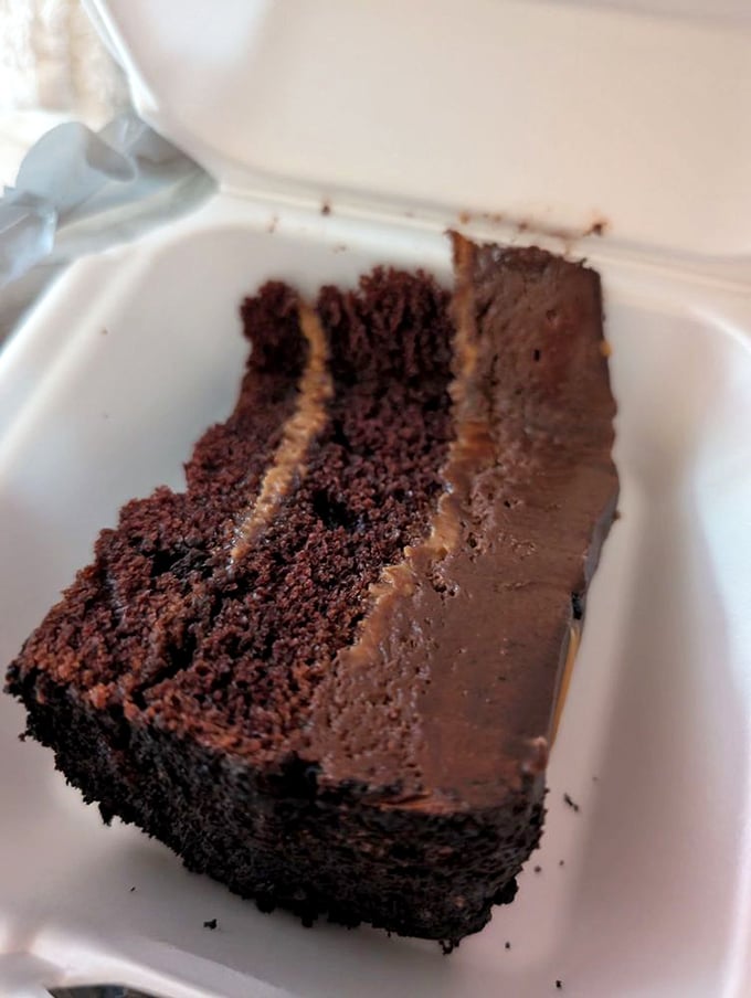 Chocolate cake so rich it should have its own tax bracket. The perfect finale to a meal worth every mile of the journey.