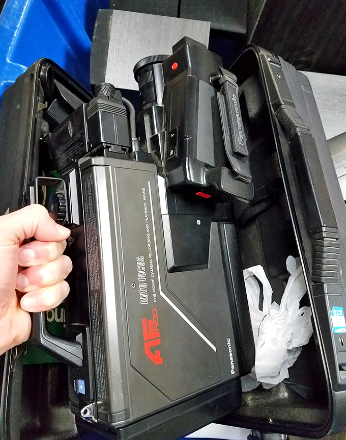 Vintage technology goldmine! That camcorder might be obsolete for filming, but it's absolute perfection for retro collectors.