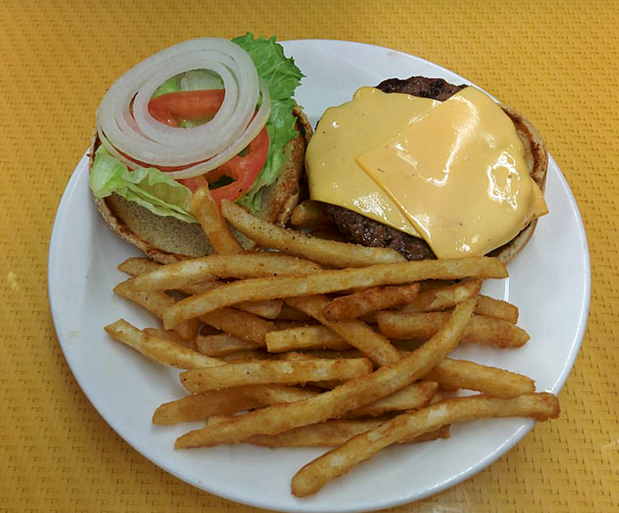 The classic cheeseburger and fries&mdash;no truffle oil, no brioche bun, no pretension&mdash;just the platonic ideal of what lunch should be.