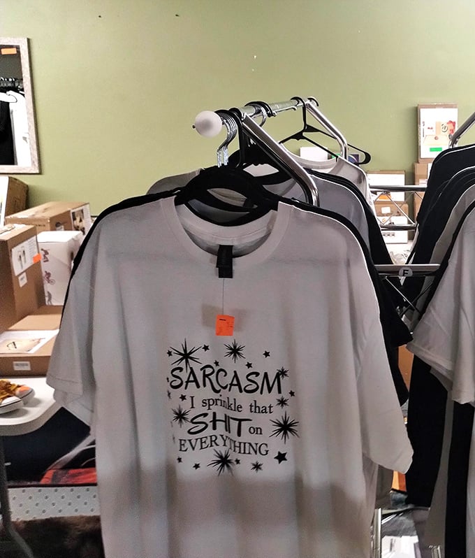 The t-shirt that says what we're all thinking—wearable honesty that's guaranteed to earn knowing nods from strangers at the grocery store.