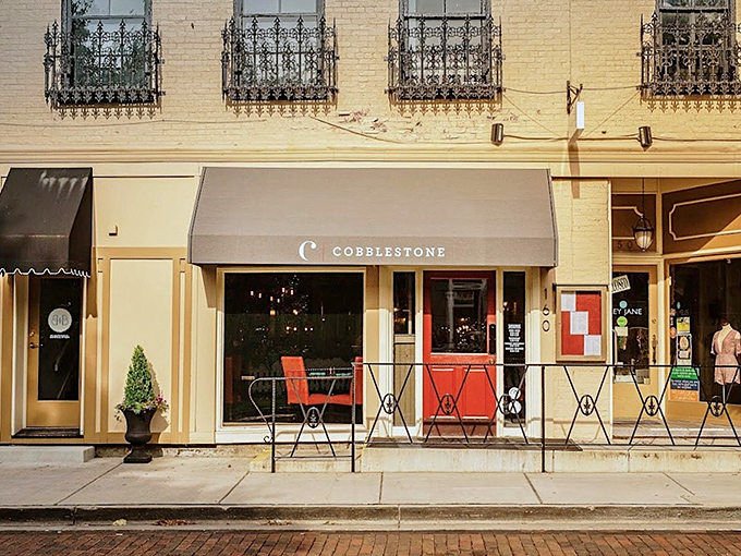 Cobblestone's understated elegance and sidewalk seating create the perfect stage for people-watching between delicious bites.