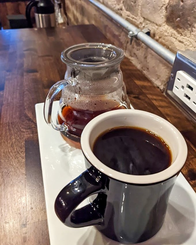 Coffee served without pretension or Italian terminology. Just honest brew that keeps Troy running, one cup at a time.