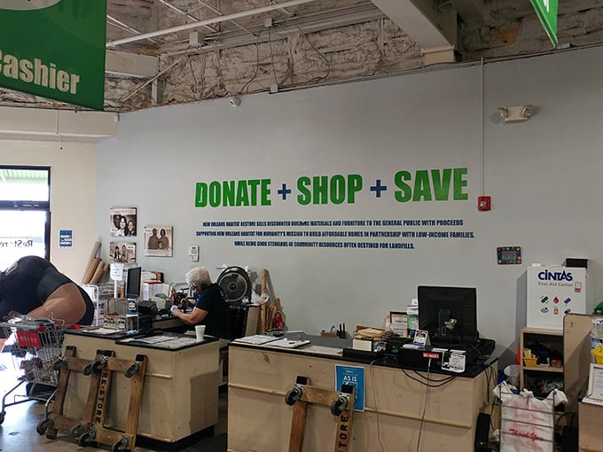 "Donate + Shop + Save" &ndash; the holy trinity of thrifting that makes both your wallet and conscience happy.