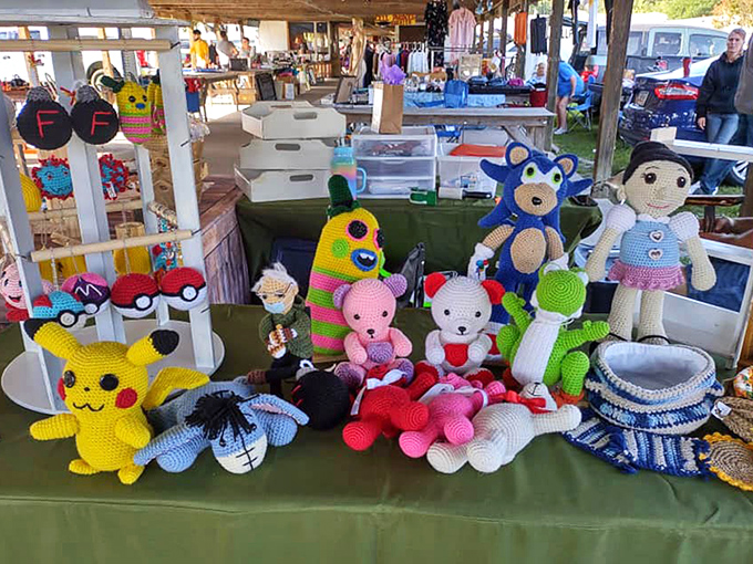 Handcrafted crocheted characters bring childhood nostalgia to life. That Pikachu has more personality and craftsmanship than anything you'll find in a big box store.