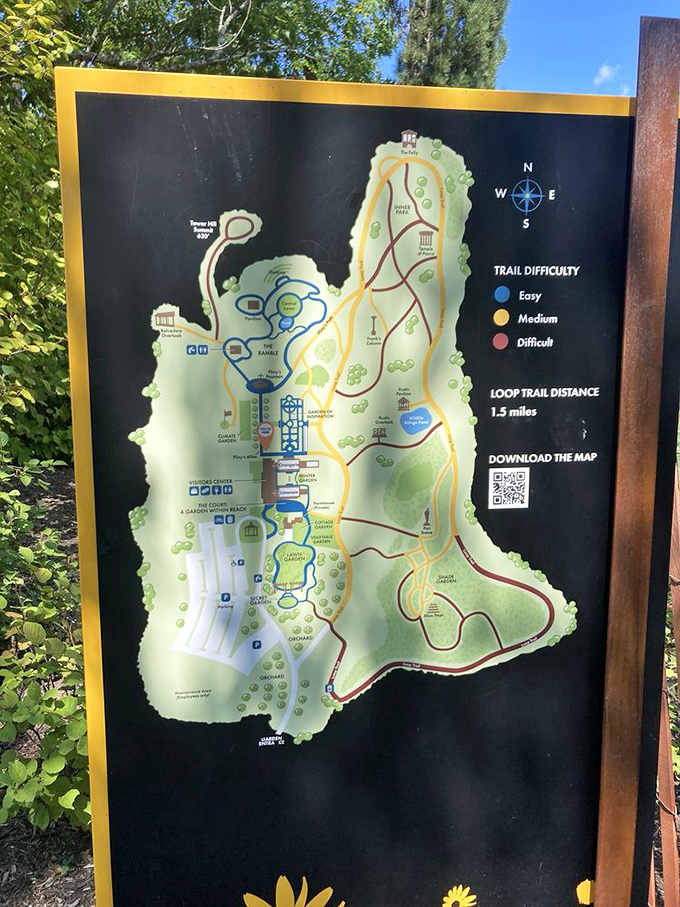 The property map reveals Tower Hill's 171 acres of horticultural possibilities. Like a treasure map, but the X marks spectacular peonies instead of gold.