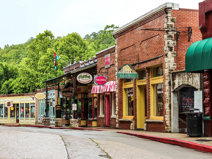 Downtown's colorful storefronts create a real-life dollhouse street, where each shop seems to be competing in the "Most Adorable Business" Olympics.