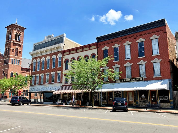 Downtown Greensburg's historic streetscape offers a perfect blend of preservation and progress, where retirement dreams find their affordable home.
