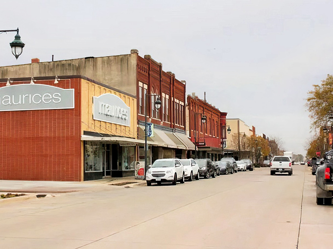 Downtown Oelwein's brick storefronts create a living museum of Midwestern architecture, where affordability doesn't mean sacrificing character or community. 