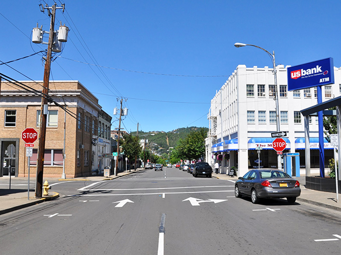 Downtown Roseburg's wide streets and historic buildings create a walkable core where small-town Oregon shows its best self.