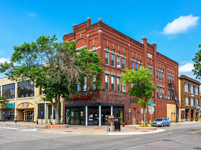 Corner buildings like this one define St. Cloud's downtown character&mdash;sturdy, practical, and ready for whatever the next century brings.