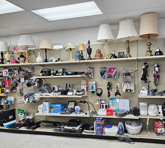 From vintage lamps to practical appliances, the electronics section offers gadgets and gizmos with stories to tell and purposes to serve.