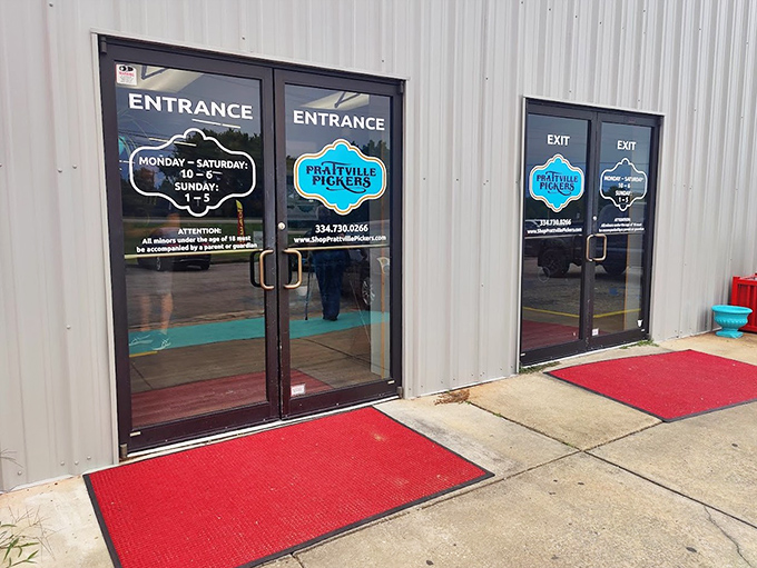 The gateway to adventure&mdash;red welcome mats practically shouting "Abandon all budget plans, ye who enter here!"