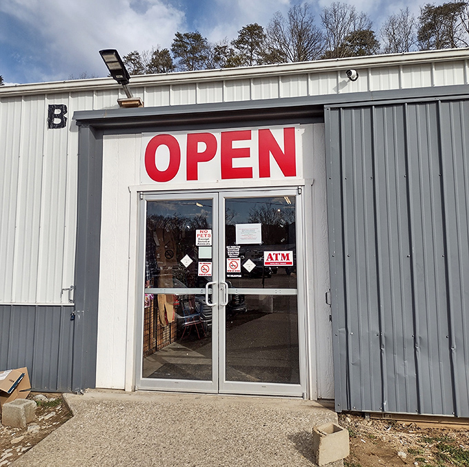 The unassuming entrance to wonderland. Behind these doors: memories waiting to be made and bargains waiting to be found.