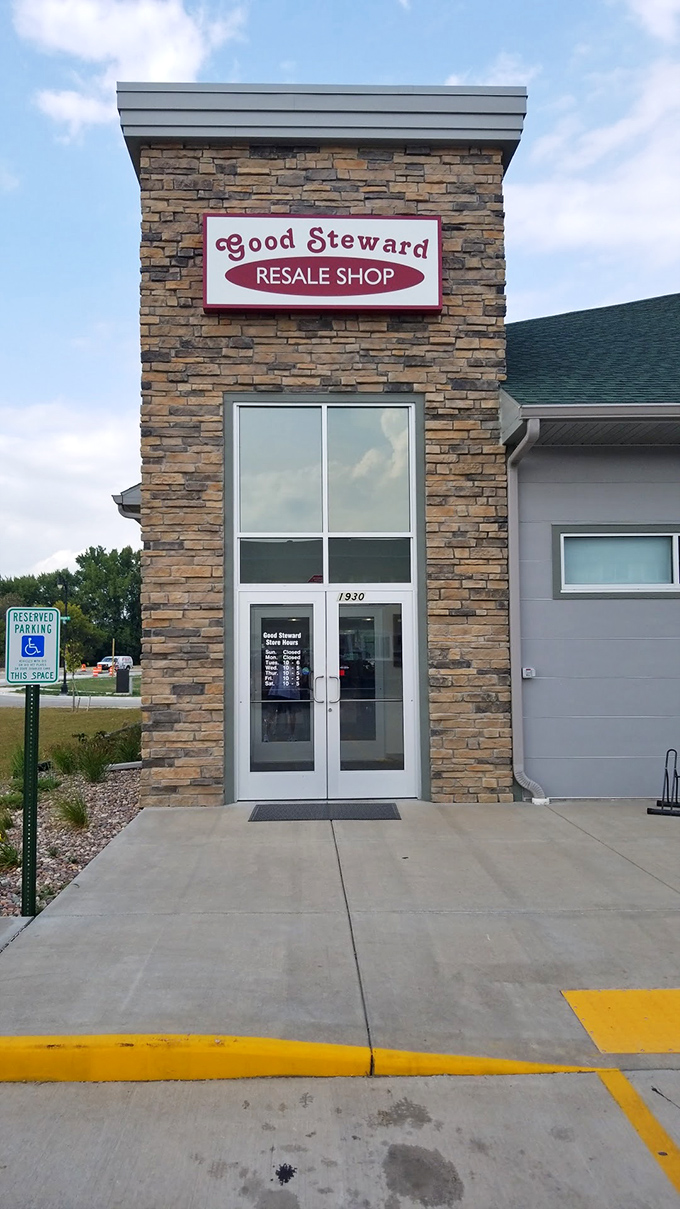 The gateway to thrifting paradise. Step through these doors and prepare for your wallet to thank you while your closet panics.