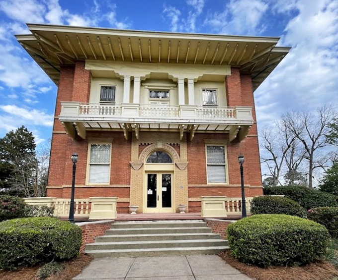 The Eufaula Carnegie Library stands as a testament to early 20th-century civic pride, its classical details preserved for future generations.