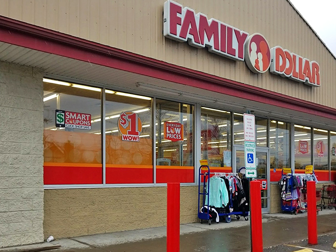 The Family Dollar stands ready to supply life's necessities without the sticker shock, a practical fixture in a town that values straightforward living.