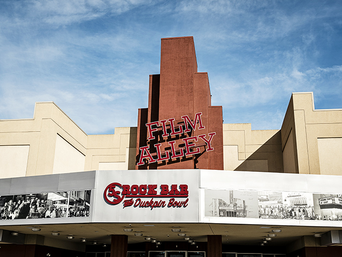 Film Alley combines movies and bowling in one venue, offering entertainment options that won't force you to choose between fun and paying the electric bill.
