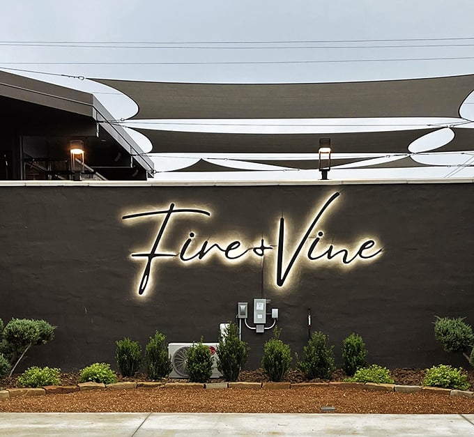 Fire & Vine's modern aesthetic signals Cookeville's evolving dining scene. This isn't your grandfather's small town&mdash;unless your grandfather was secretly very hip.