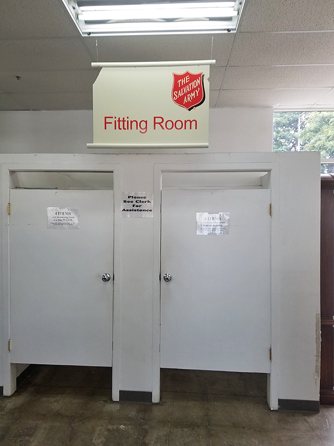 The fitting rooms await your fashion experiments, where that $5 aloha shirt might just become the star of your next luau.